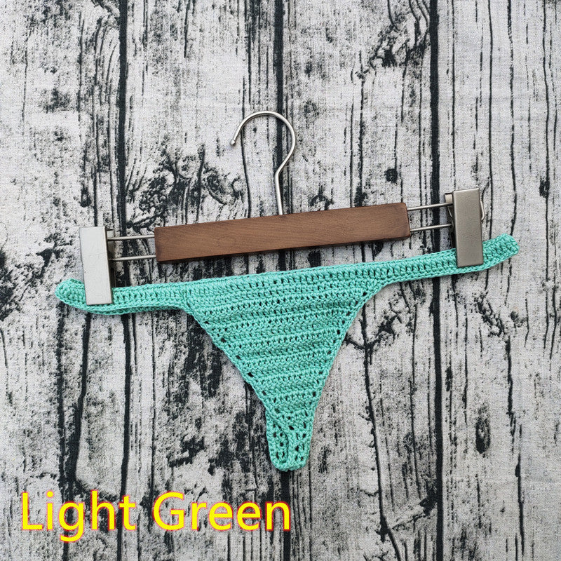Handmade Crochet Sexy Bikini Women's Beach Bohemian Swimming Trunks ...
